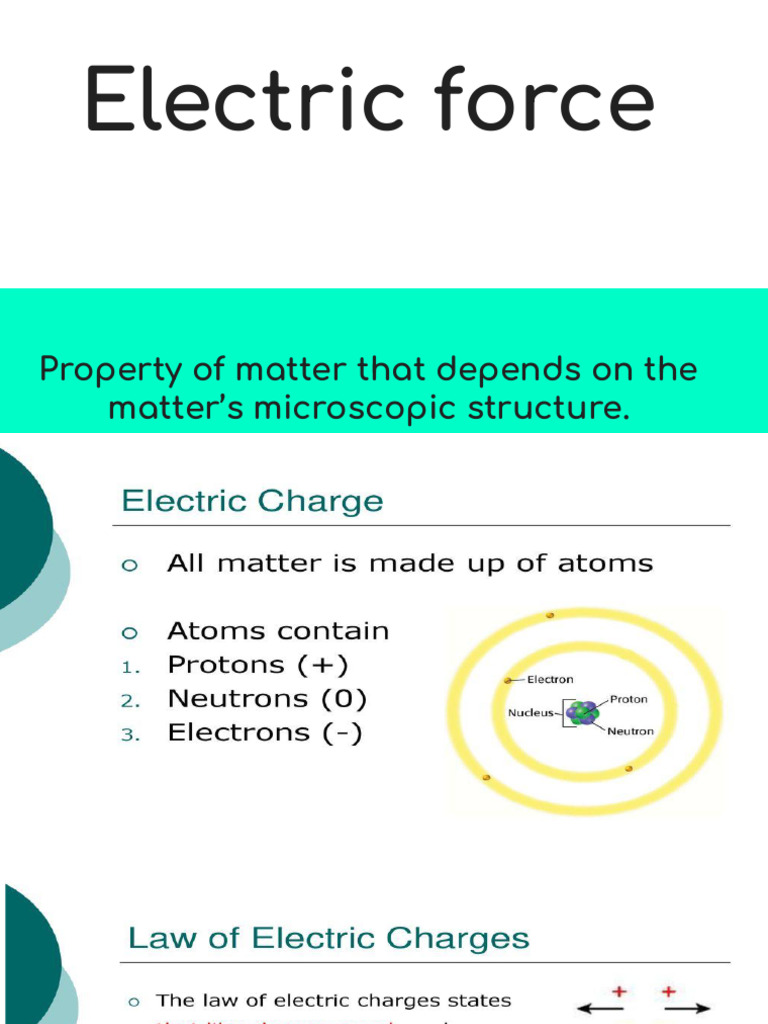 Electric Force | PDF