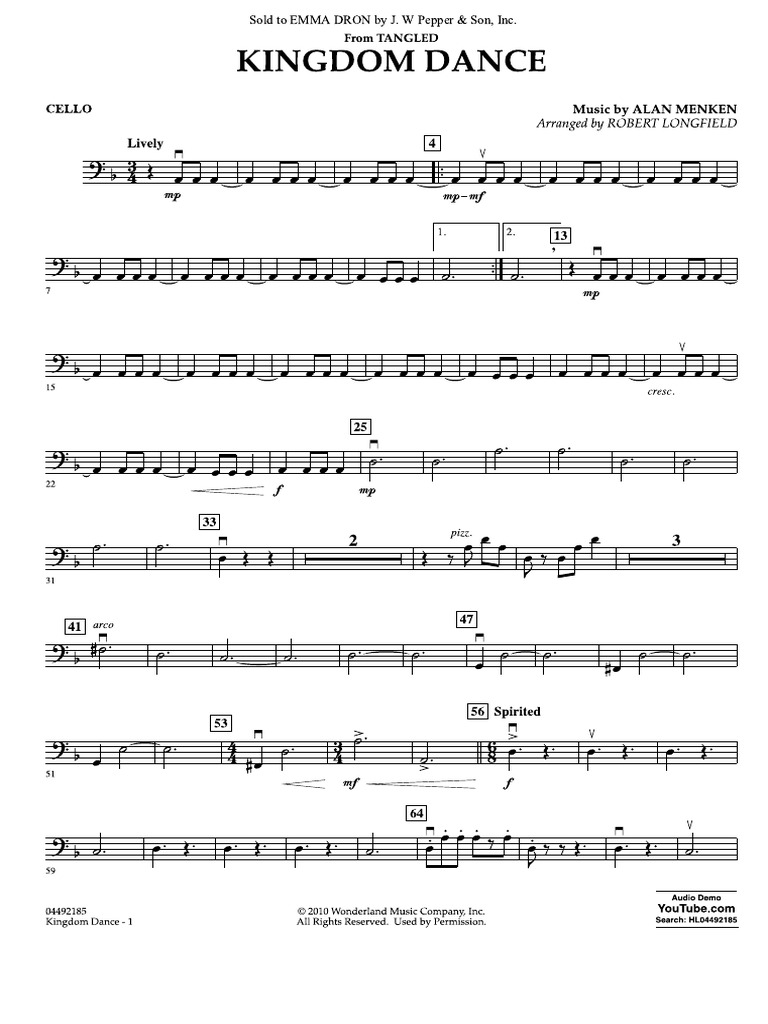 Cello - Kingdom Dance | PDF