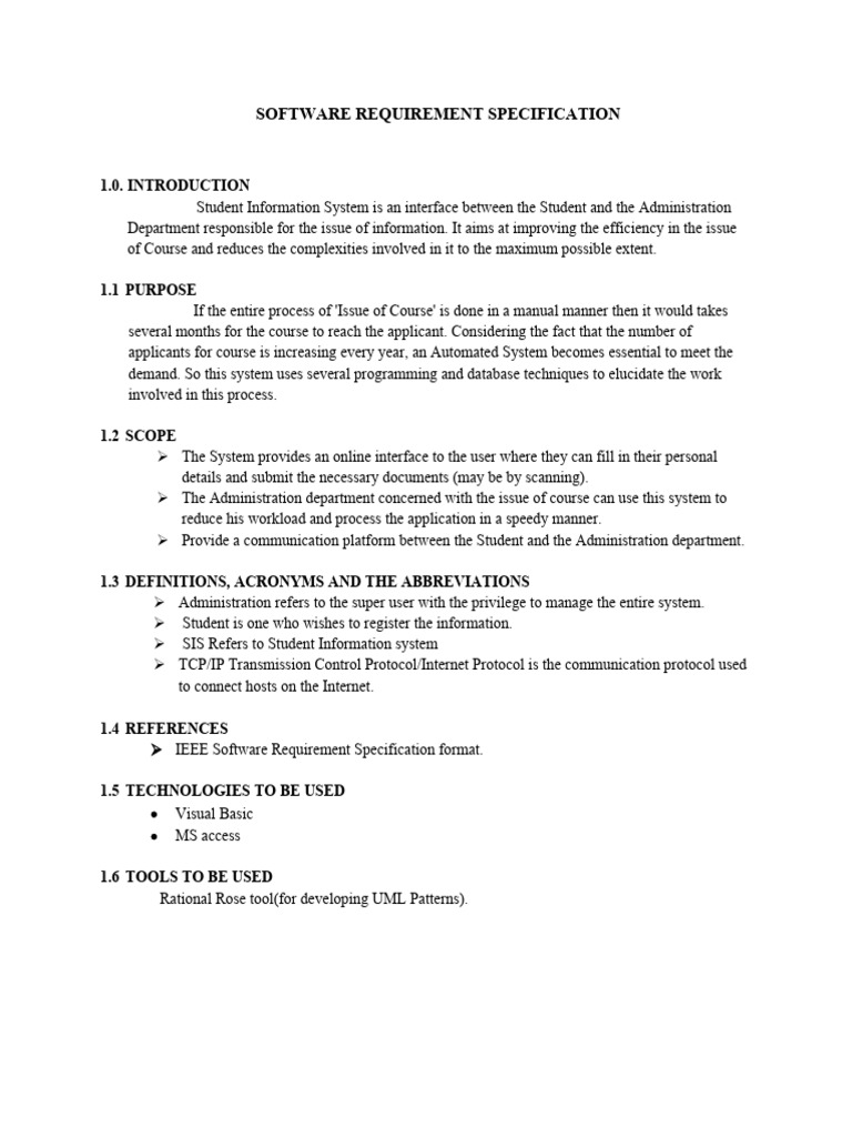 SOFTWARE REQUIREMENT SPECIFICATION Rubika | PDF | Databases | Microsoft Access