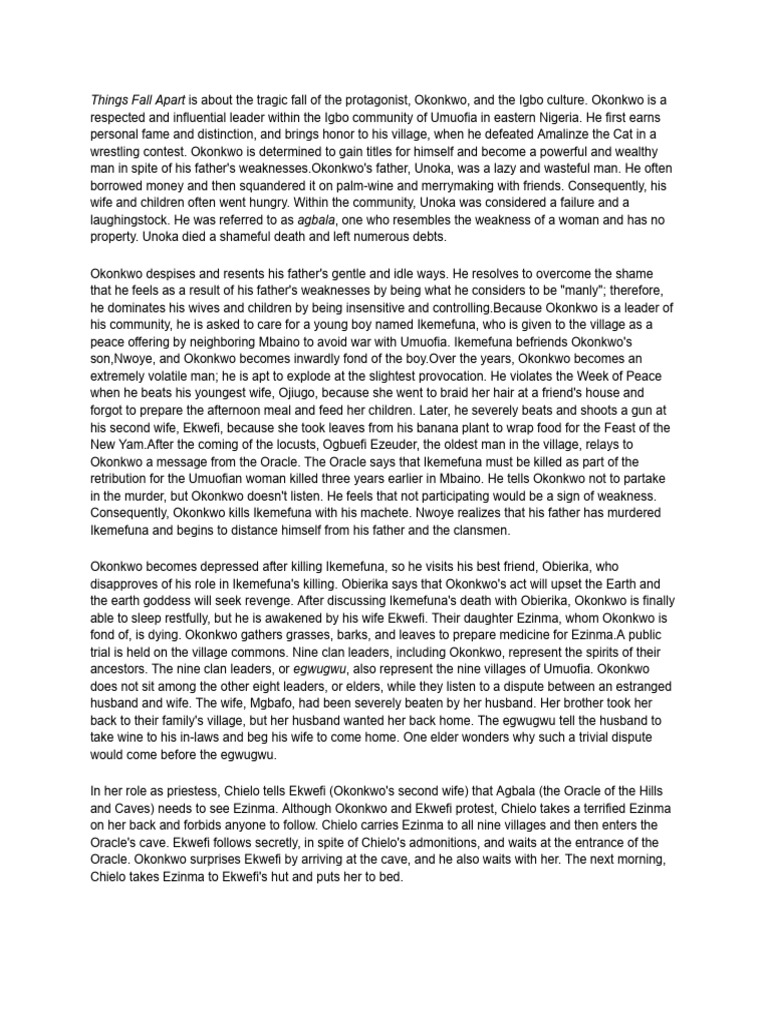 Things Fall Apart Summary | PDF