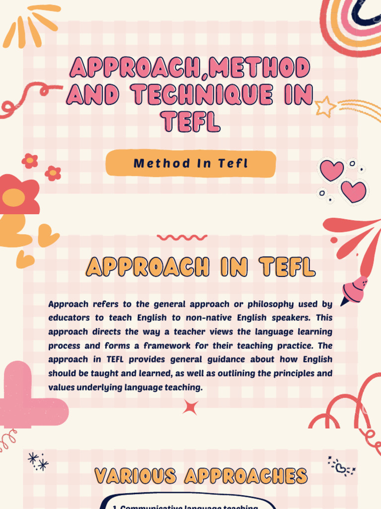 Approach, Method and Technique in Tefl | PDF