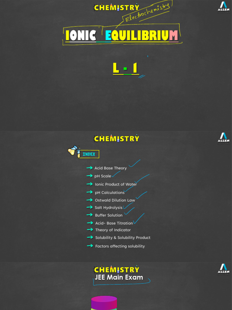 Ionic Eqbrim 1-7 CN | PDF | Acid | Buffer Solution