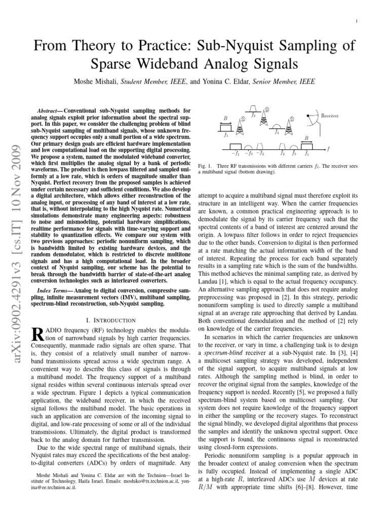 From Theory To Practice | PDF | Sampling (Signal Processing) | Analog ...
