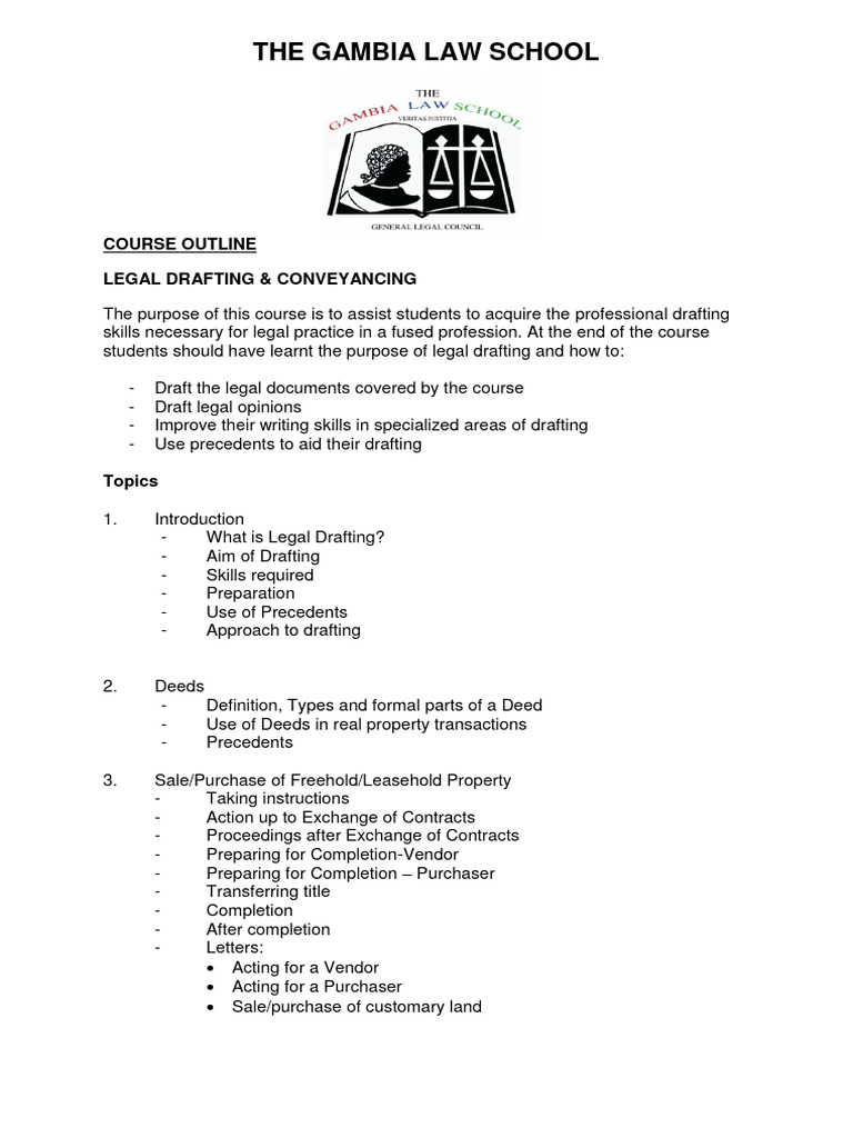 Legal Drafting & Conveyancing Course | PDF | Mortgage Law | Deed