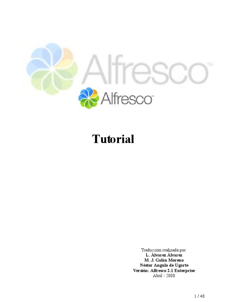 Alfresco Tutorial Español | PDF | Foro de Internet | Formato de Documento Portable