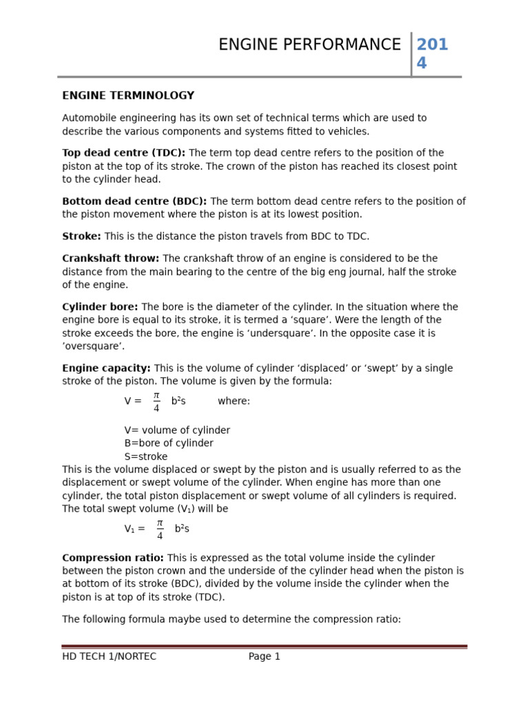 Engine Performance Terminology (1)(1) | PDF | Internal Combustion ...