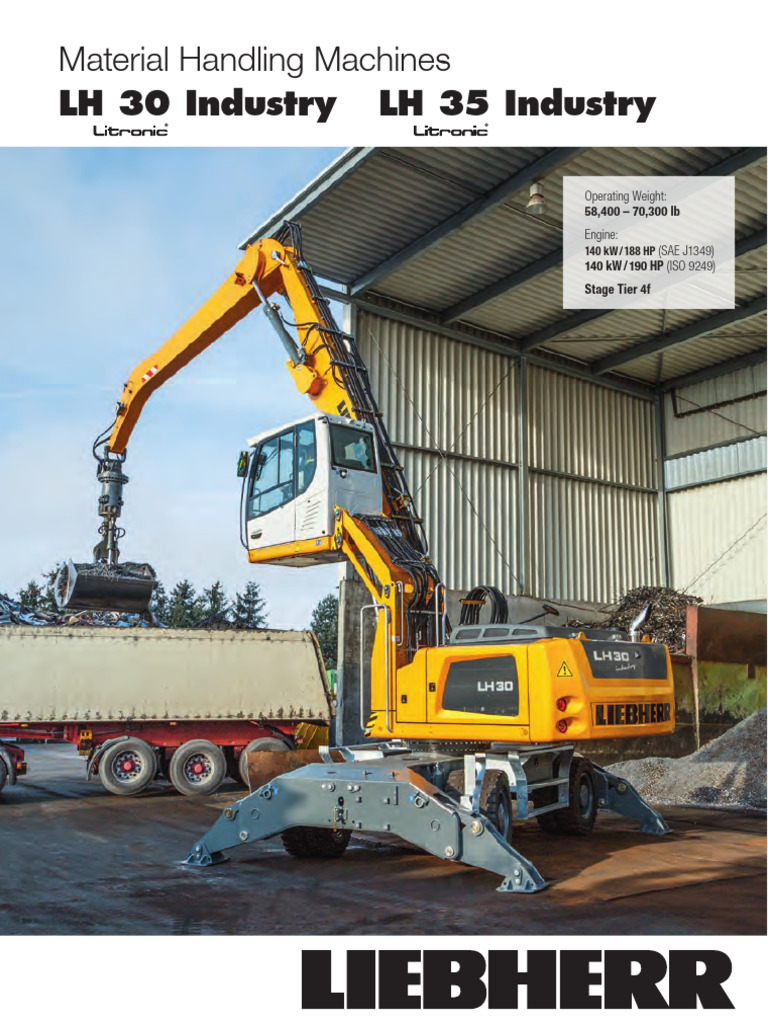 Liebherr LH35M Material Handler Brochure | PDF | Engines | Pump