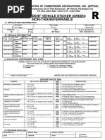 Sticker Application Form 2026 | PDF | Identity Document
