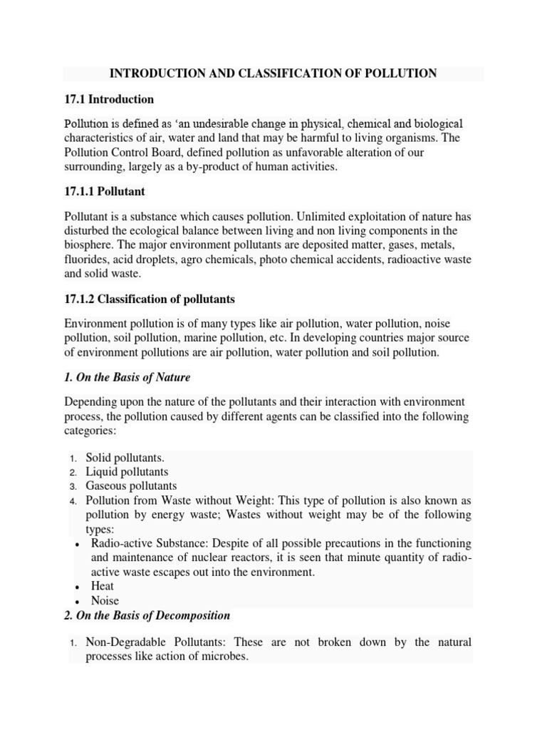 Pollution: Types and Control Measures | PDF | Waste | Municipal Solid Waste