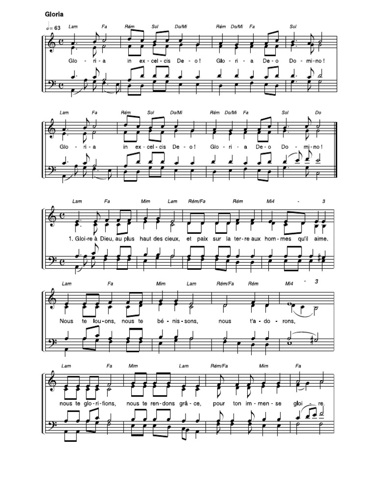 2 - Gloria Messe de Saint Paul | PDF