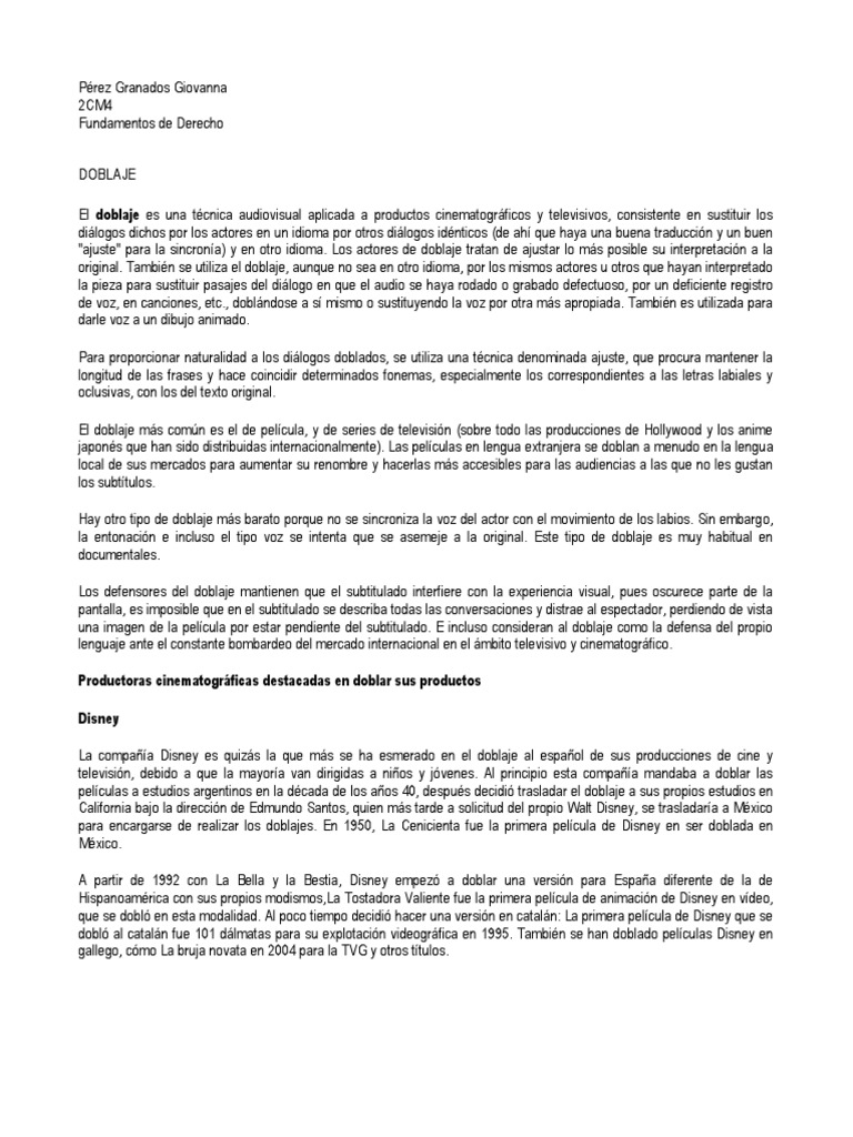 DOBLAJE | PDF | Ocio | Science