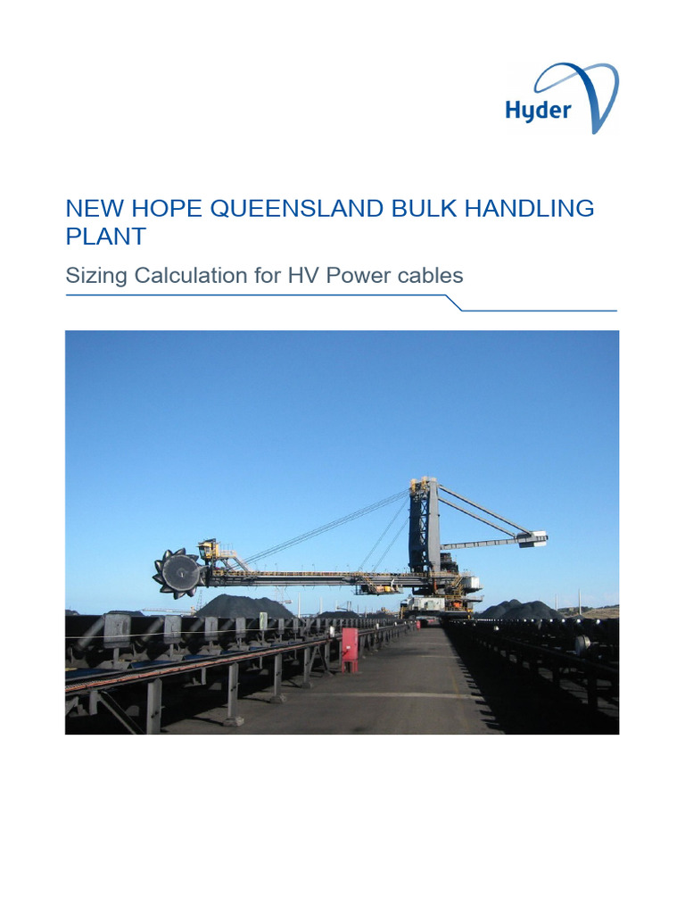HV Cable Sizing Report Rev3 | PDF | Electrical Resistivity And ...