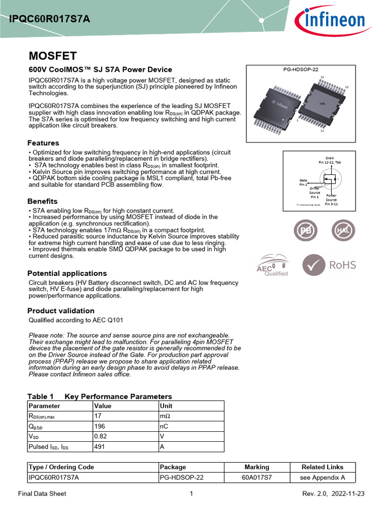 High-Performance MOSFET Guide | PDF | Manufactured Goods | Electric Power