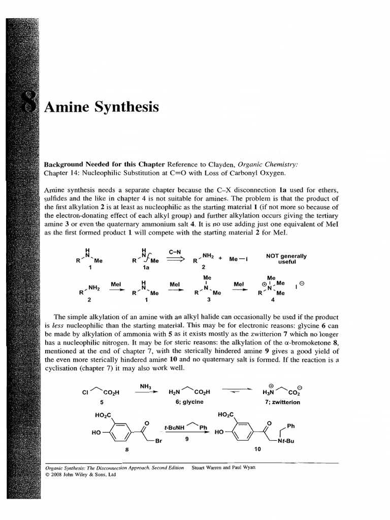 AMINA-1-organic Synthesis The Disconnection Approach 2nd Edition by ...
