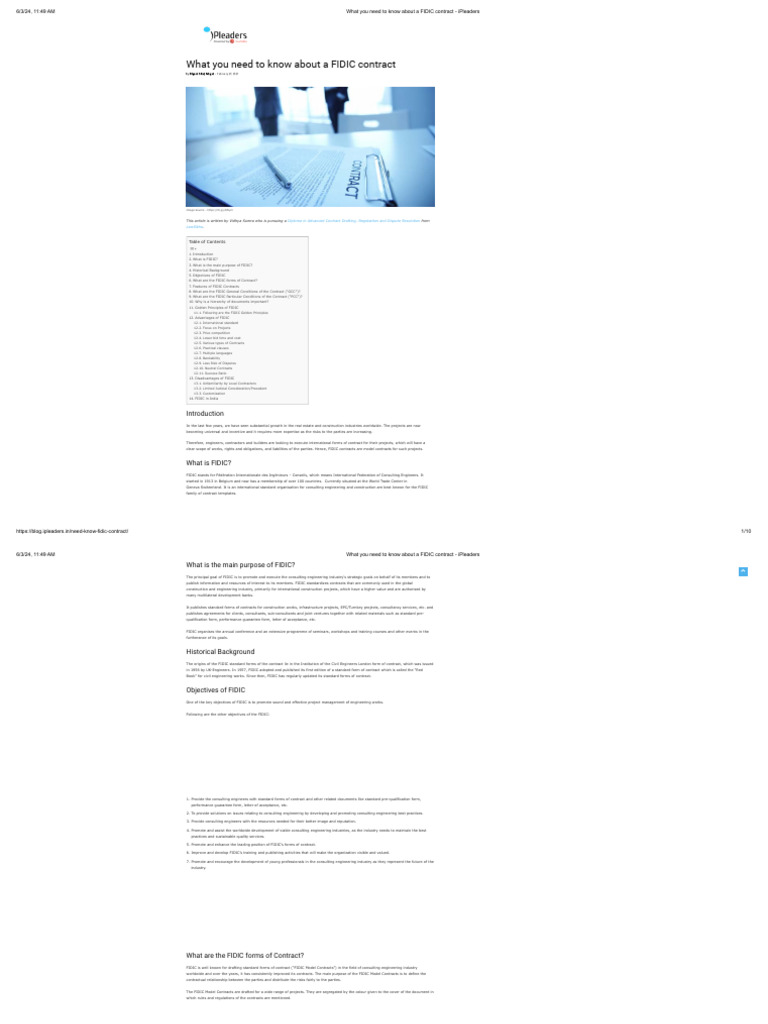 Understanding FIDIC Contracts Explained | PDF | Consultant | Employment