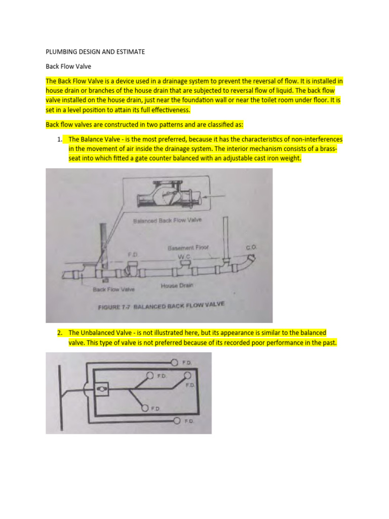 BACK FLOW VALVE | PDF | Basement | Plumbing