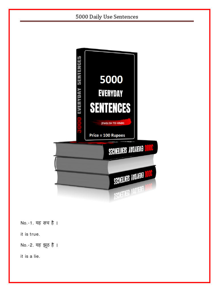 5000+ Daily Use Sentences | PDF
