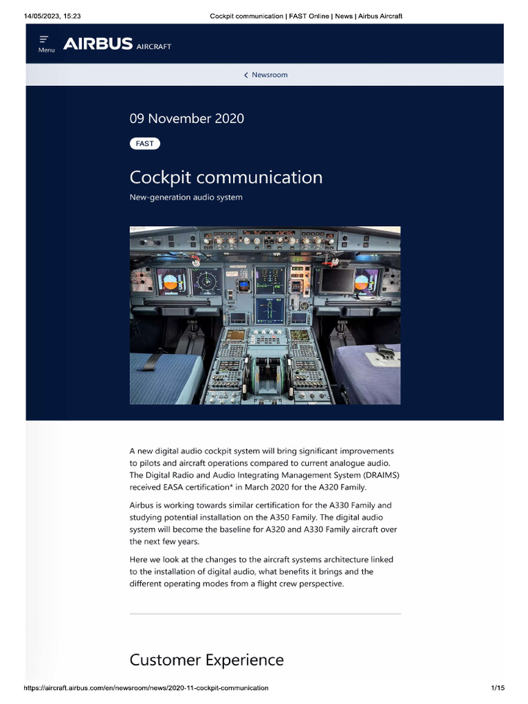 A320 Cockpit Communications | PDF