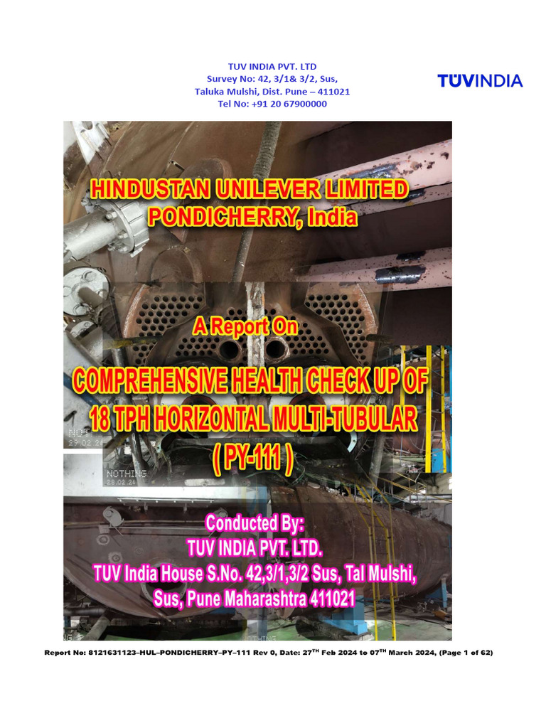 HUL Pondicherry (PY-111) Final Report (00000002) | PDF | Nondestructive ...