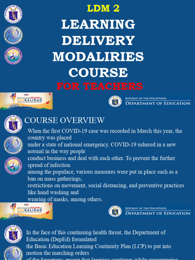 LDM2 Module 1 Overview | PDF | Learning | Pedagogy