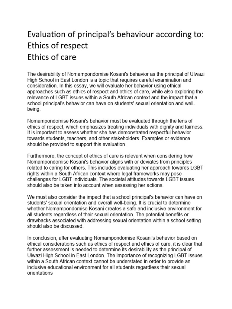 Essay Assignment EDCC 325 | PDF | Patriarchy | Evaluation