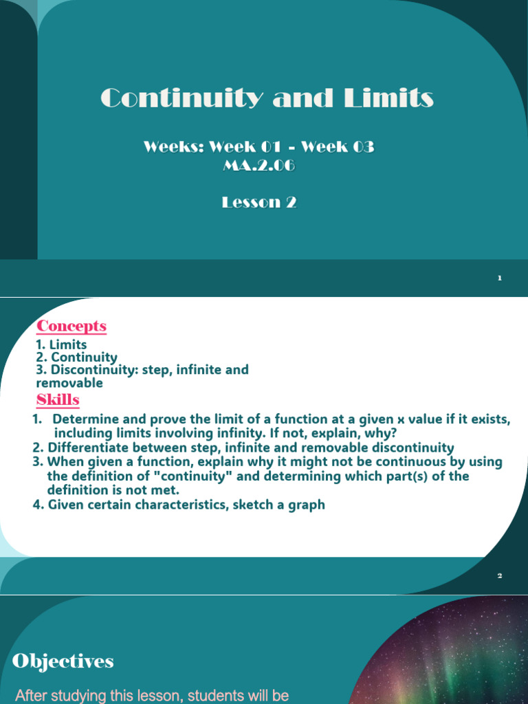 Continuity And Limits 2 Pdf Continuous Function Trigonometric