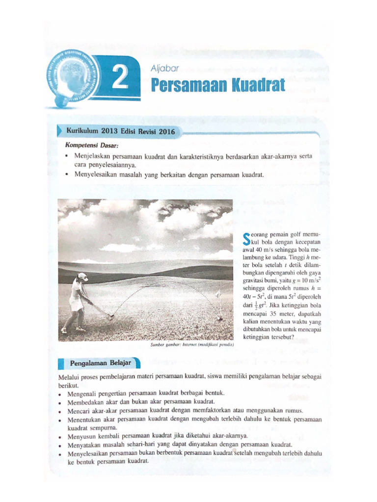 3A Bab 2 Persamaan Kuadrat Part 1 | PDF