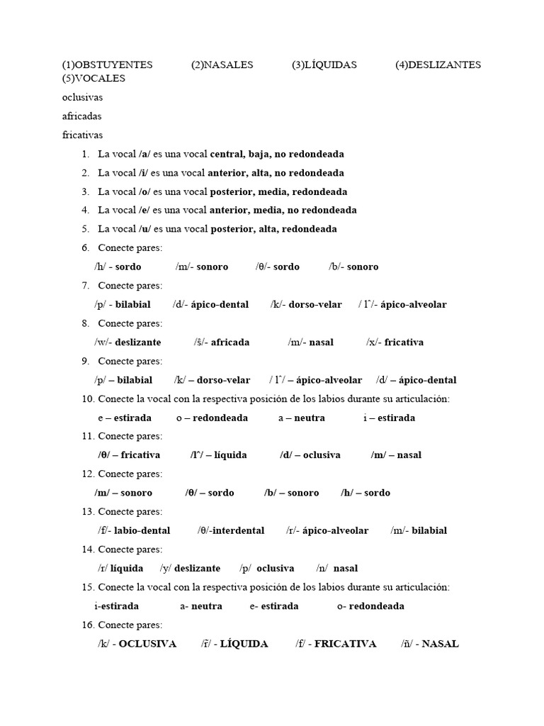 Spanski 4, Kololkvijum | PDF | Fonética | Sílaba