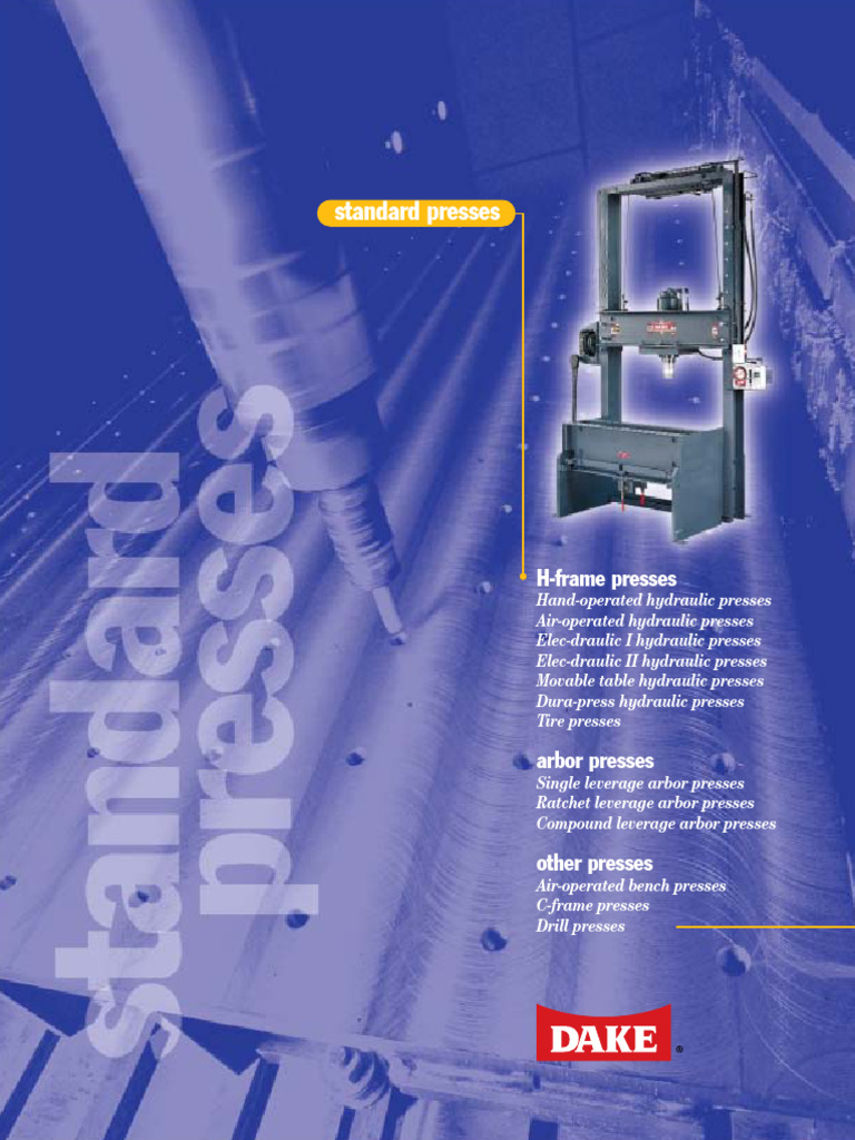 Presses Dake Catalog 2003 | Download Free PDF | Pump | Valve