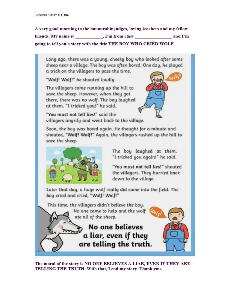 ENGLISH STORY TELLING | PDF