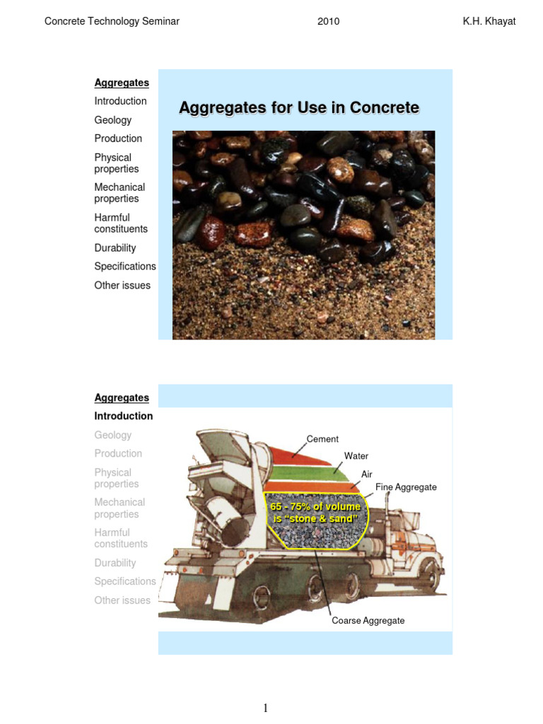 A4 Aggregates For Use in Concretev2 | PDF | Concrete | Minerals