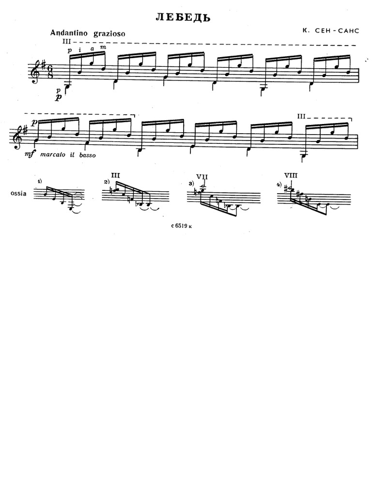 Sen-Sans Kamil - Lebed 2 Variant | PDF