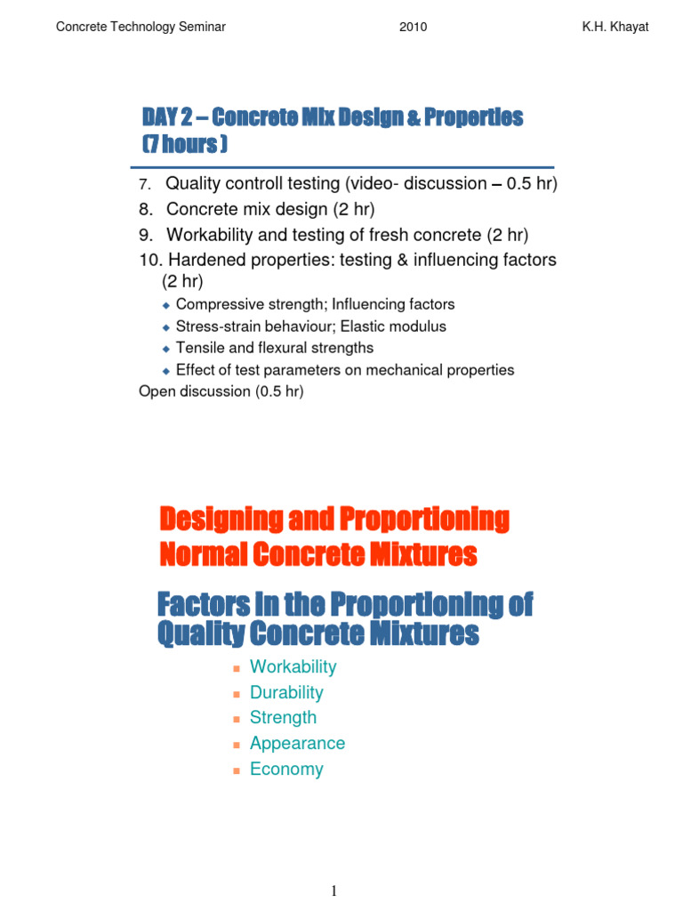 B1 Mix Design CVC | PDF | Concrete | Strength Of Materials