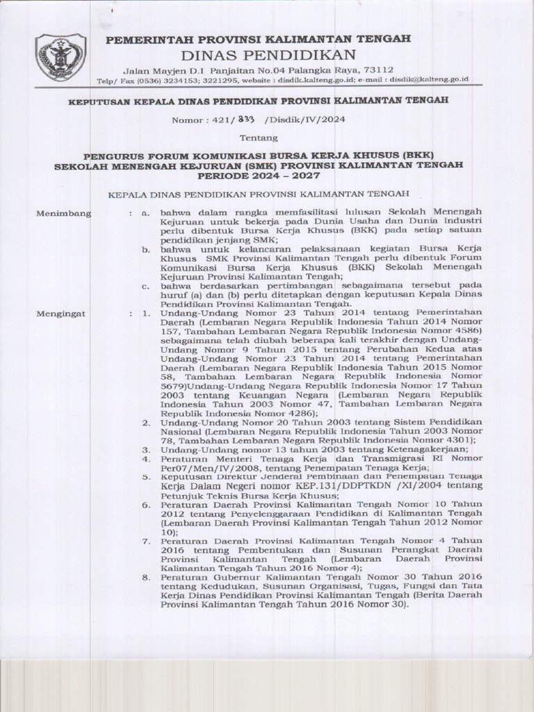 SK Forum BKK KalTeng | PDF