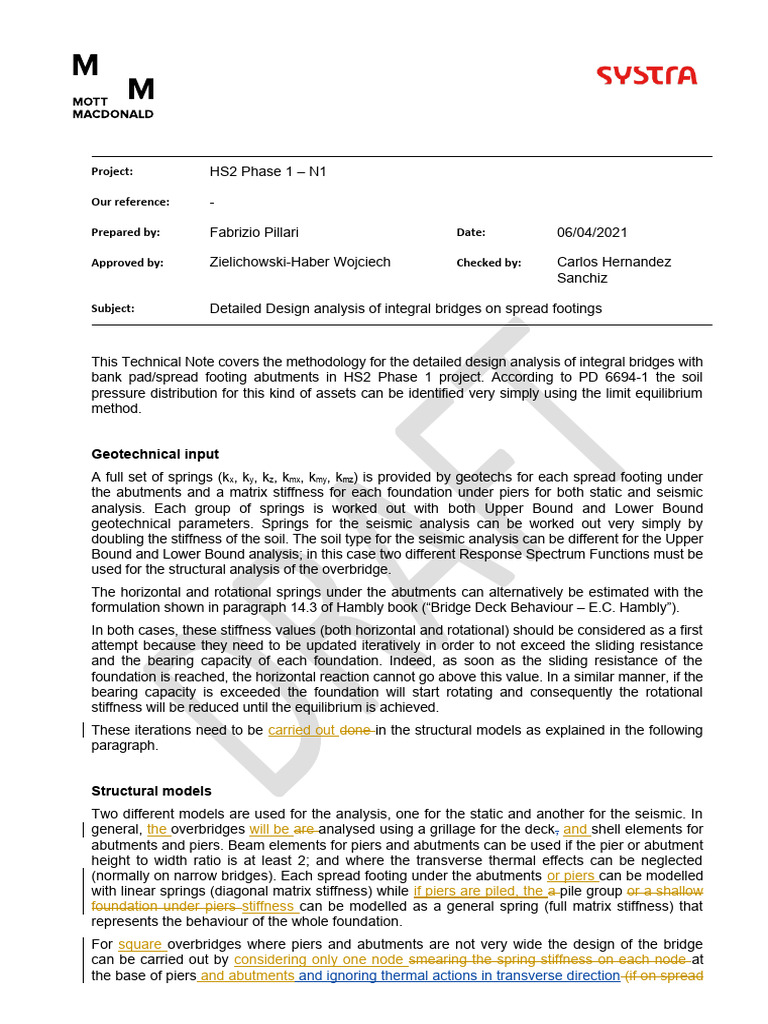 HS2 Phase 1 Integral Bridge Design | PDF | Stiffness | Beam (Structure)