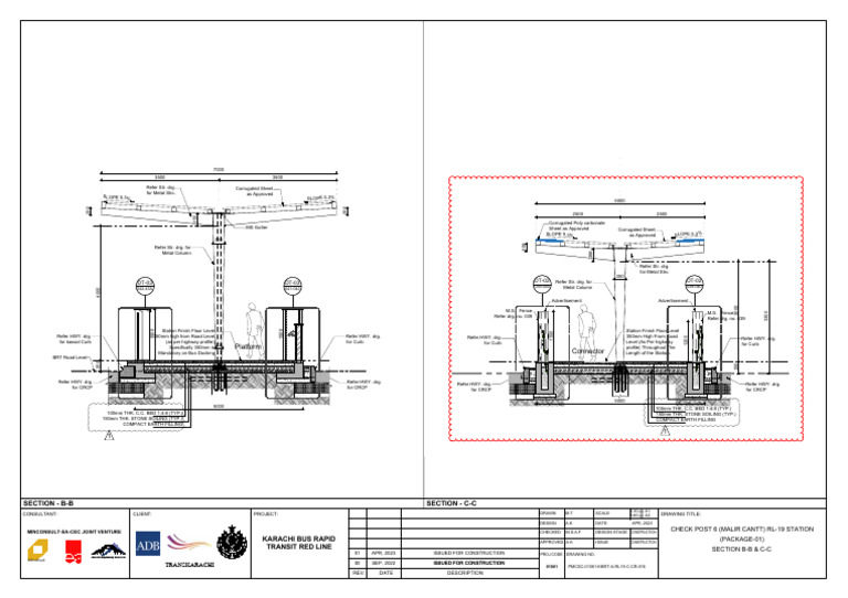 Karachi Bus Rapid Transit Station Plans | PDF