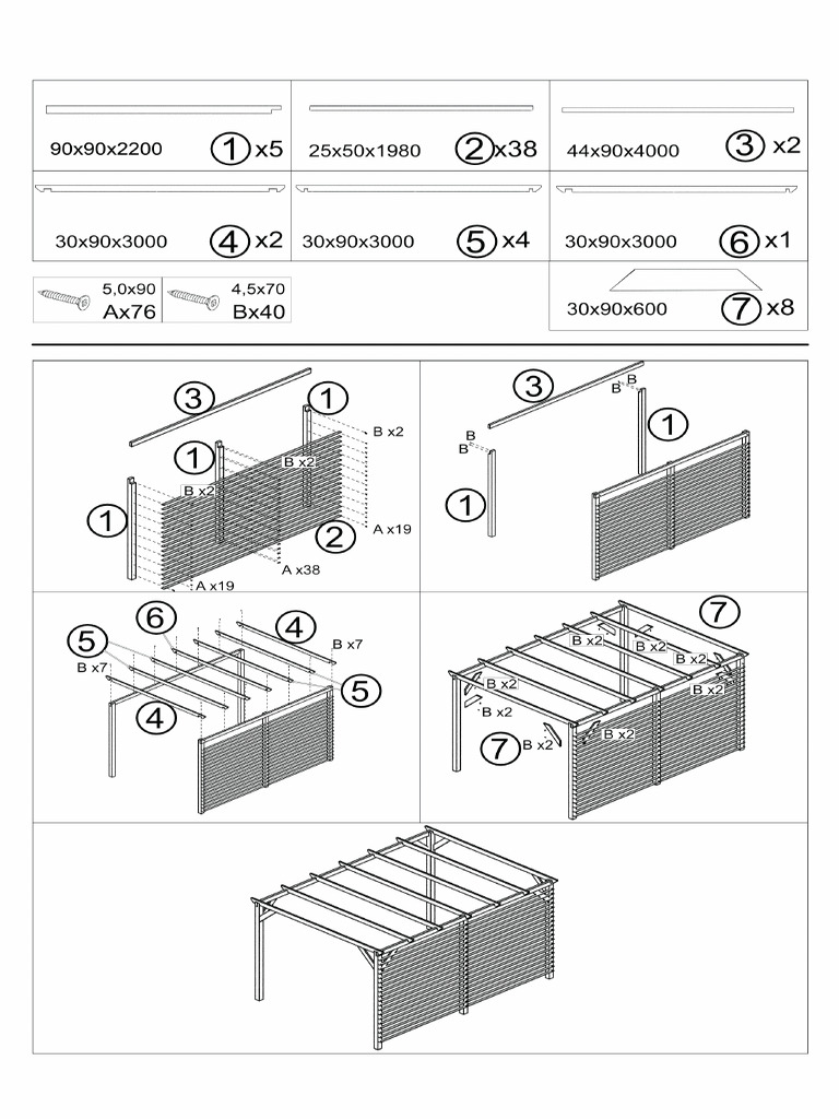 Notice Montage Pergola Aluminium