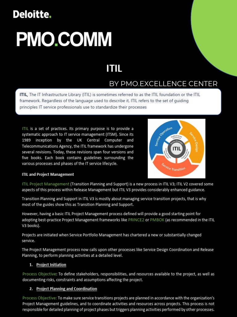 Itil Pmo - Comm | PDF | Project Management | It Service Management