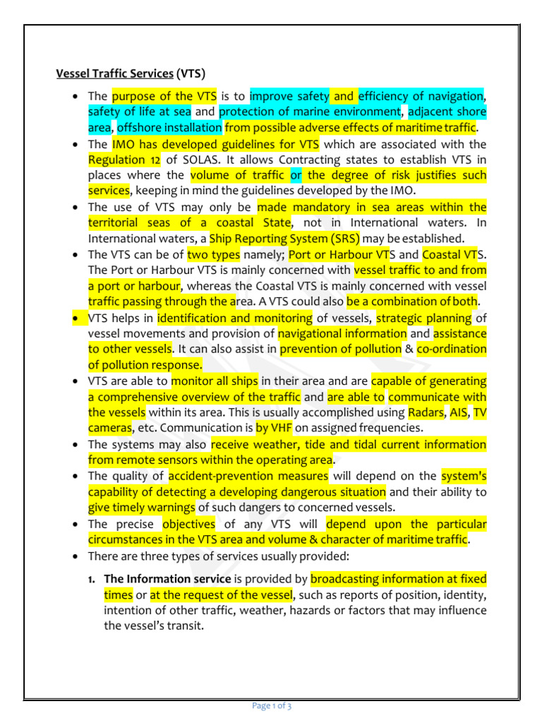 3.1 Man Near Tss - Vts | PDF | Shipping