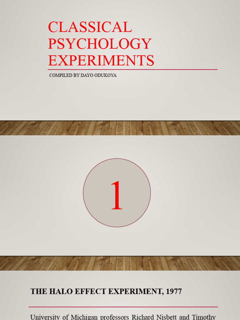 Classical Psychology Experiments | PDF | Classical Conditioning ...