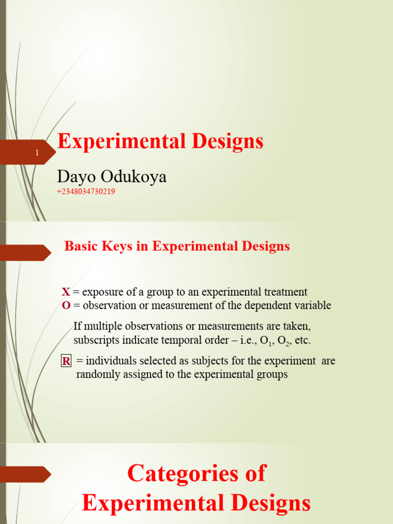 Experimental Design Types Explained | PDF | Experiment | Dependent And ...