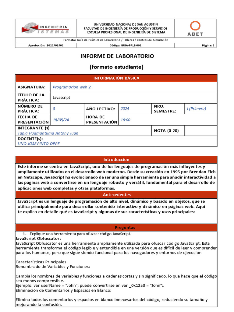 Informe Lab03 | PDF | Script Java | Red mundial