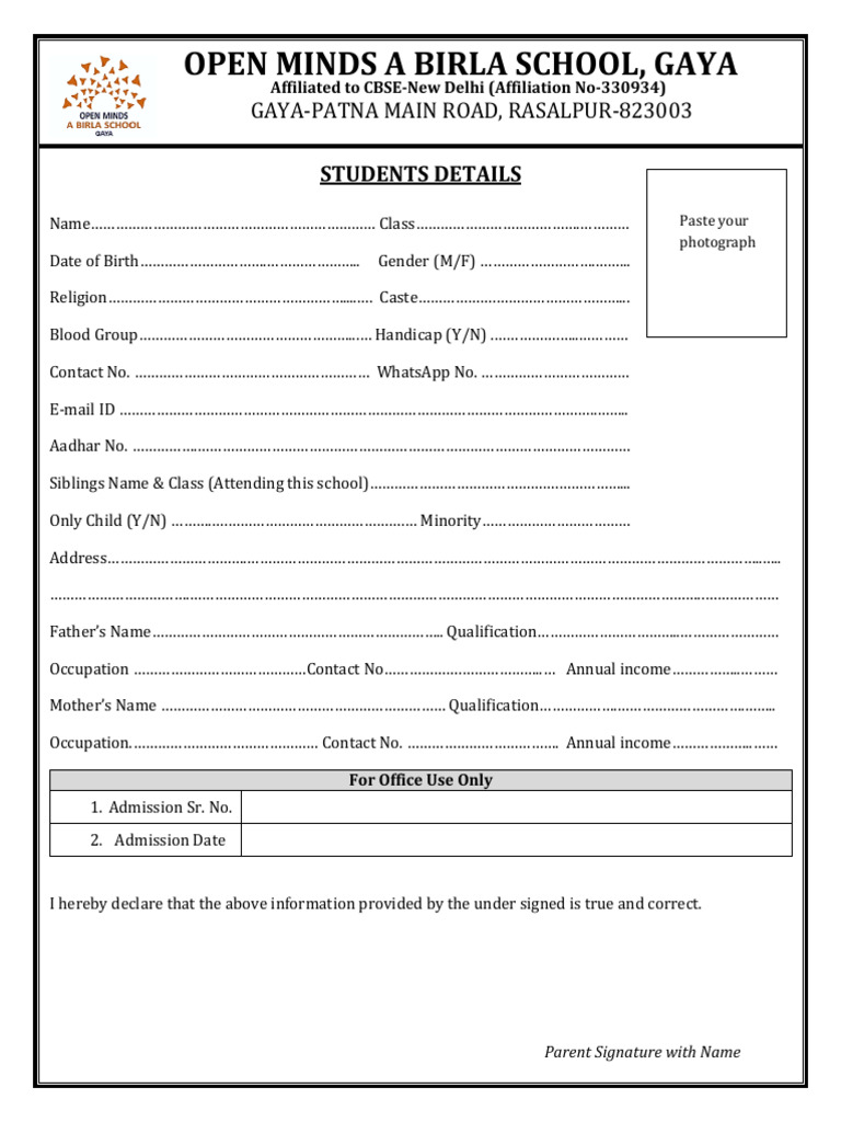 Student Information Sheet2 Pdf