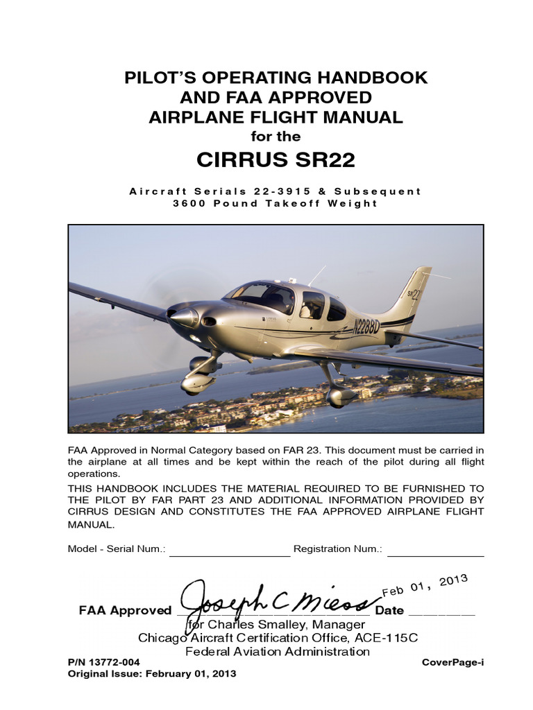 Cirrus SR-22 G5 - Pilot's Operating Handbook | PDF | Sea Level | Airspeed