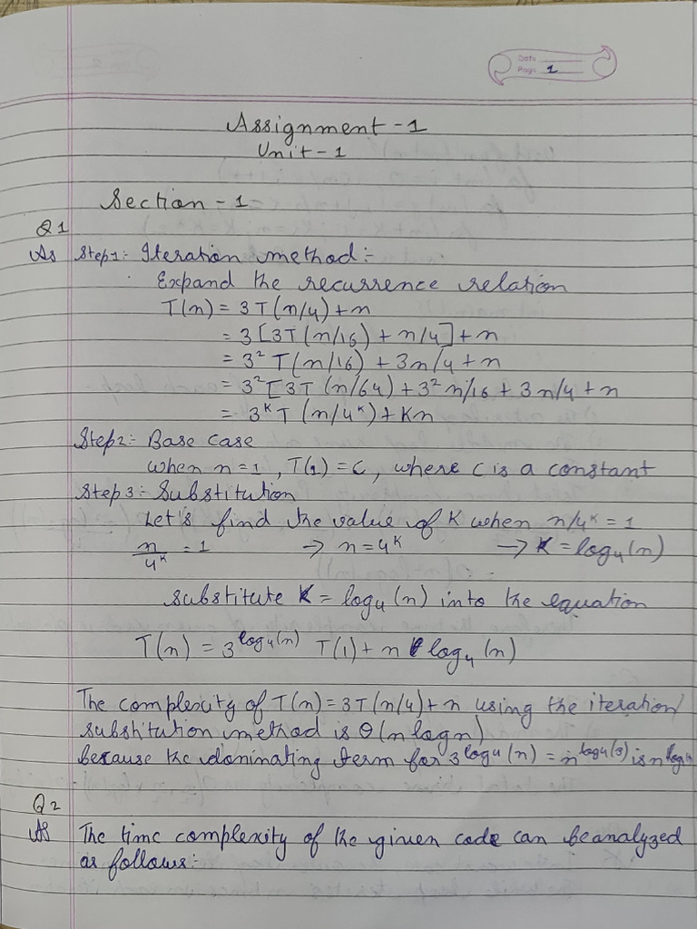 ADSA Assignment-1 | PDF