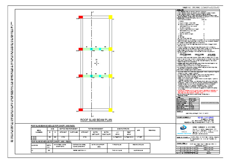 ROOF SLAB BEAM PLAN Layout5 | PDF | Structural Engineering