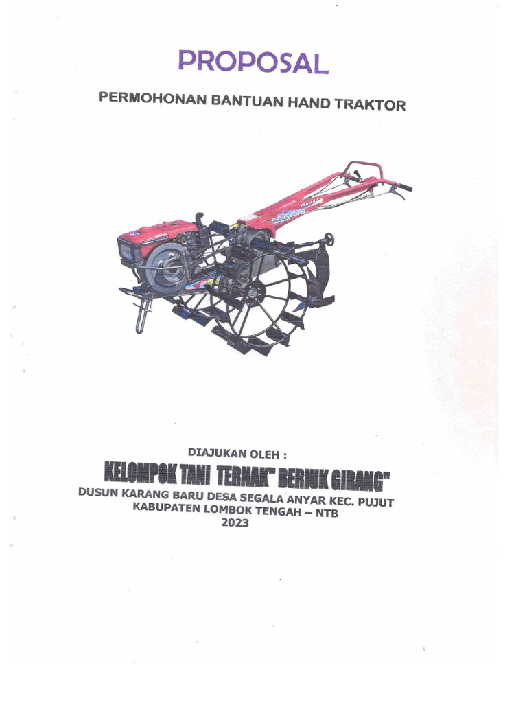 Proposal Traktor | PDF