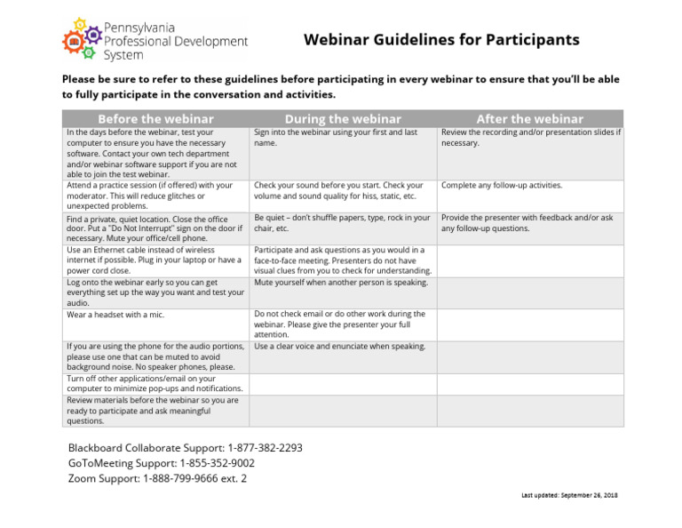 Webinar Participation Guidelines | PDF | Web Conferencing | Computing