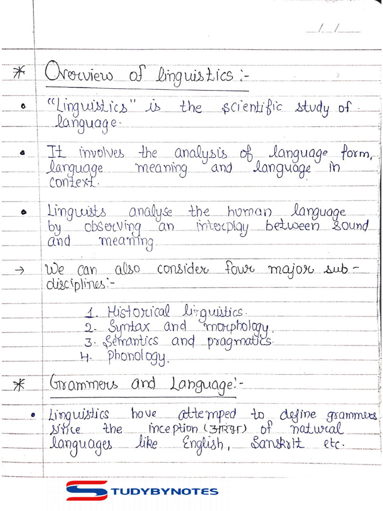 Overview of Linguistics | PDF