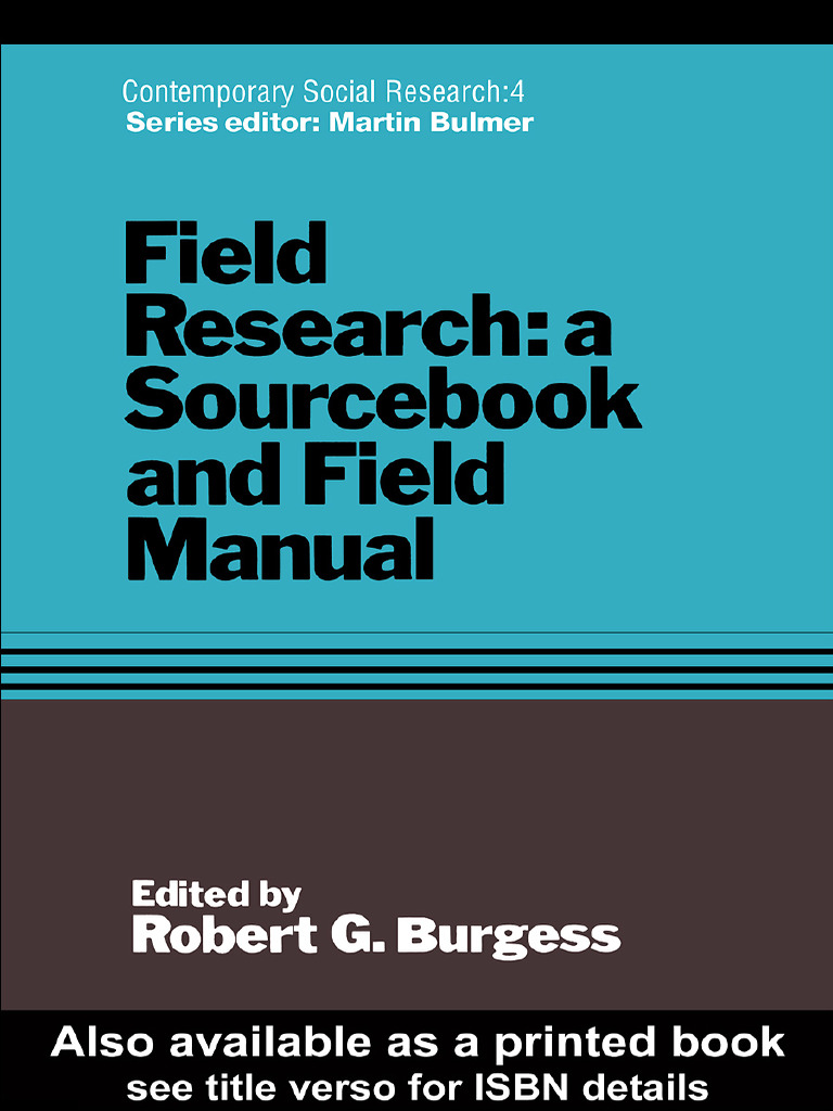 Field Research - A Sourcebook and Field Manual | PDF | Field Research ...